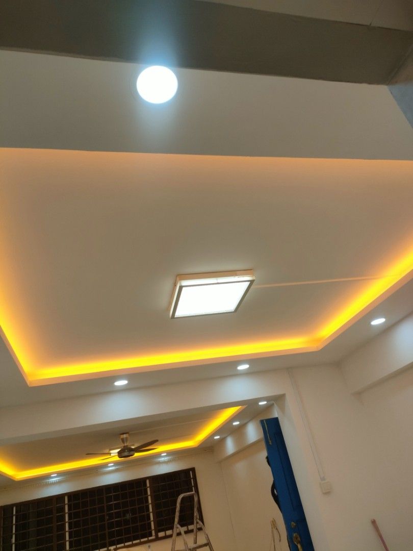 Cove light ceiling and partition for hall and bed room,wall plaster ...
