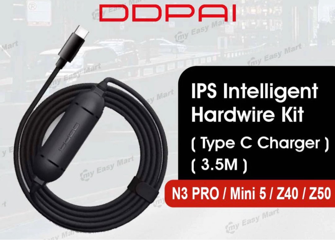 Ddpai hardwire kit type C N3 pro Mini 5 Z40, Auto Accessories on Carousell