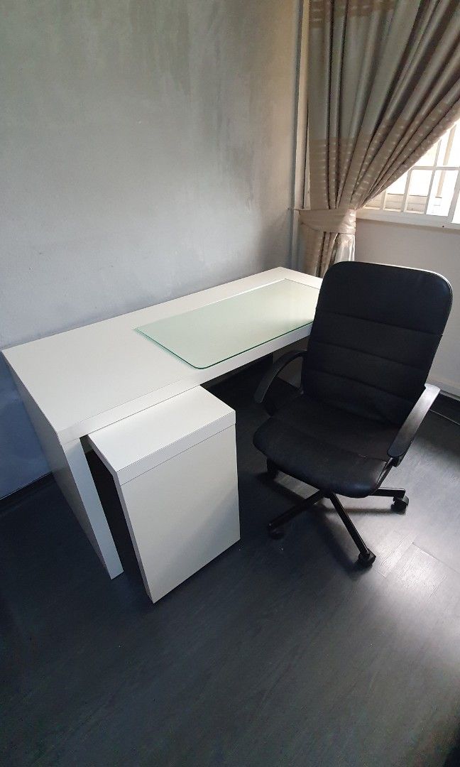 Study Table with Pull Out Panel, Furniture & Home Living, Furniture ...