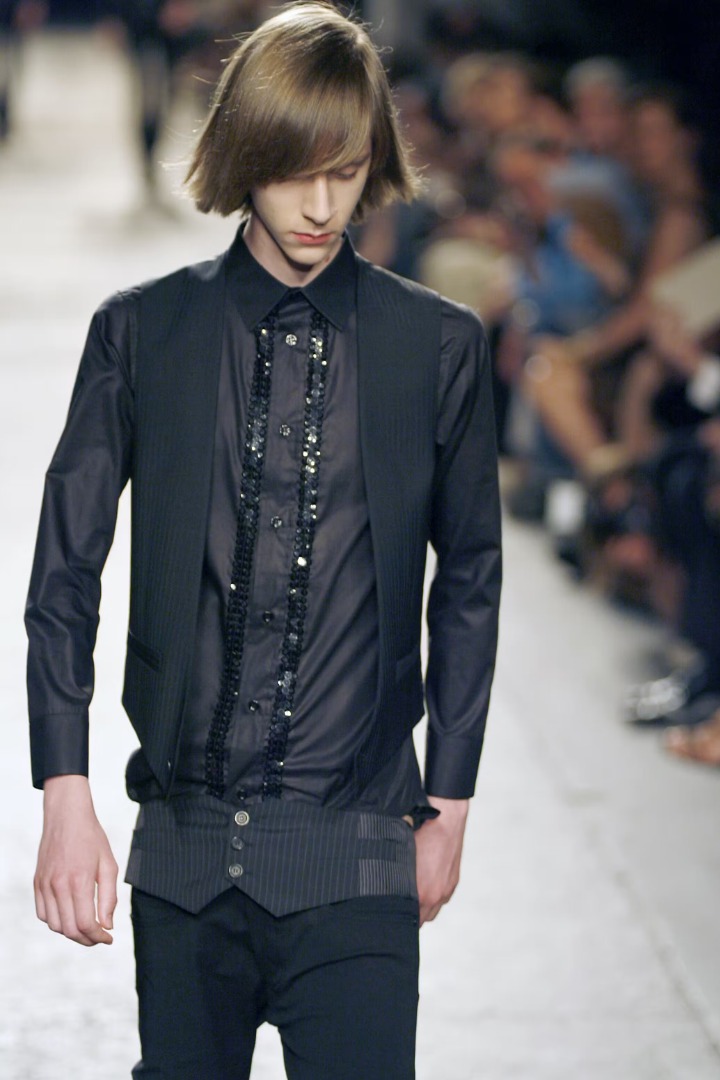 Dior - Hedi Slimane - S/S 07 - Striped Gilet, Men's Fashion, Tops ...