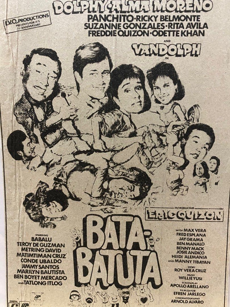 Dolphy, Alma Moreno, Vandolph - Bata-Batuta - Tagalog Filipino Old ...