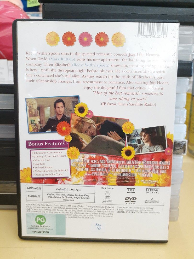 (DVD) Just Like Heaven, Hobbies & Toys, Music & Media, CDs & DVDs on Carousell