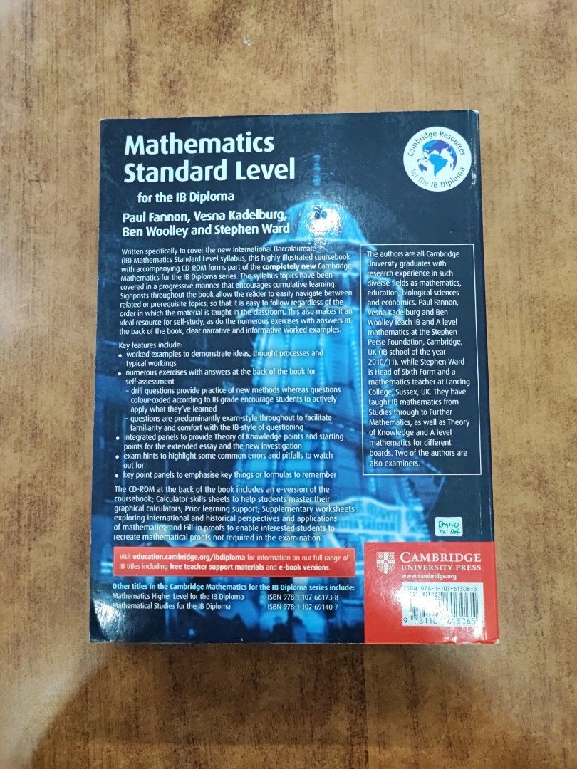 (ENG) Mathematics Standard Level for the IB Diploma, Hobbies & Toys ...