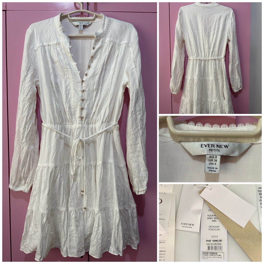 Evernew White Dress, Women's Fashion, Dresses & Sets, Dresses on Carousell