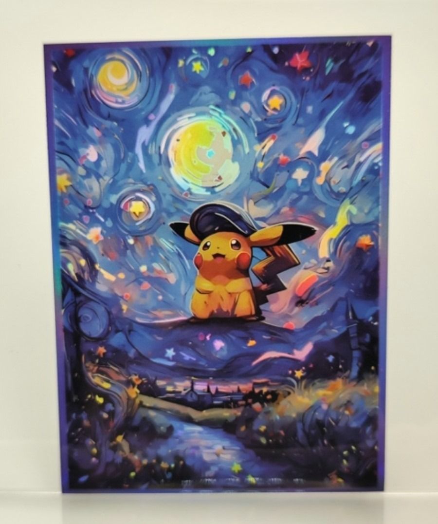 Preorder - Foil Pikachu Grengar Starry Night Anime Card Sleeve for ...