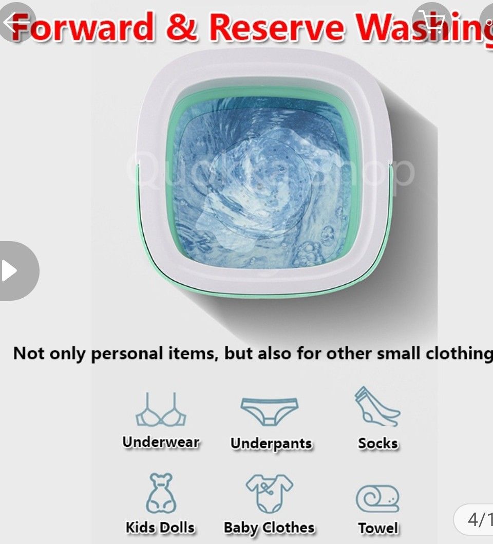 FOLDABLE WASHING MACHINE 11 Liters 1.8kg, TV & Home Appliances, Washing ...