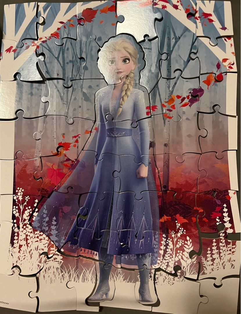 Frozen Elsa and Olaf Puzzles, Hobbies & Toys, Toys & Games on Carousell