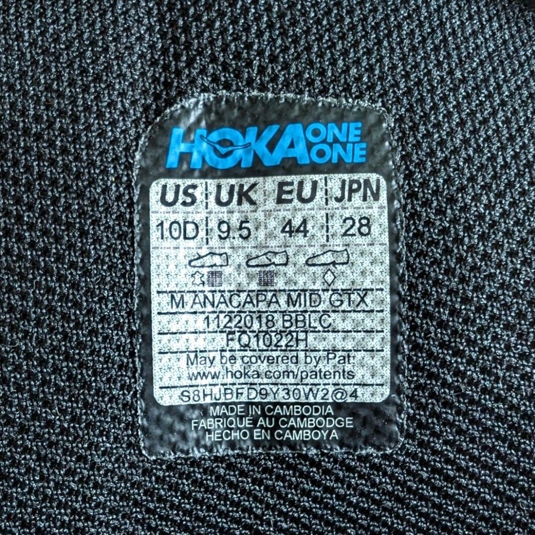 Hoka Anacapa 2 Mid GTX Black, Men's Fashion, Footwear, Sneakers on Carousell