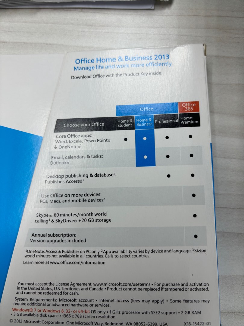Microsoft Home & Office Business License 2013 c\w product key ...