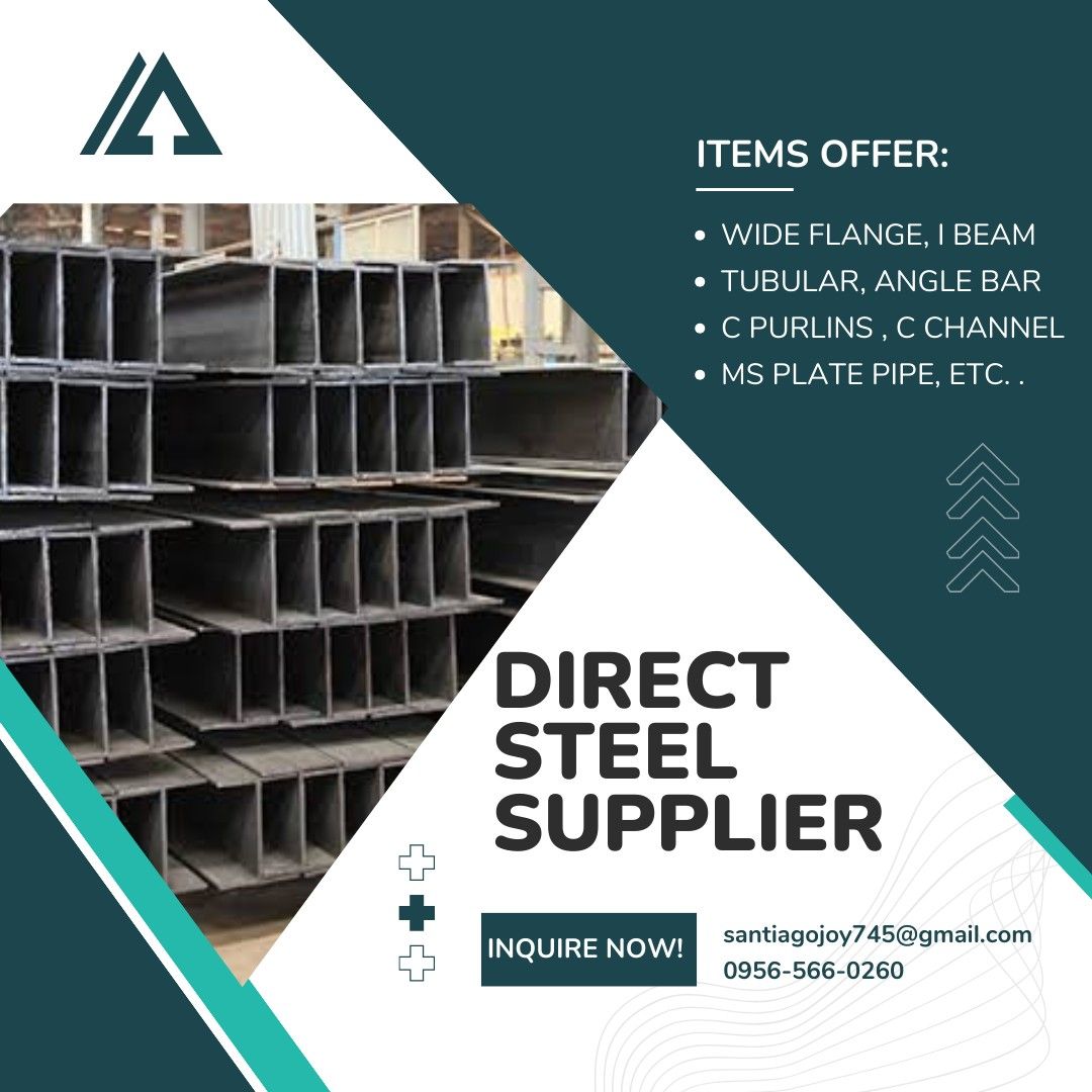 I BEAM, H BEAM, TUBULAR, C PURLINS, WIDE FLANGE, MS PLATE, ETC ...