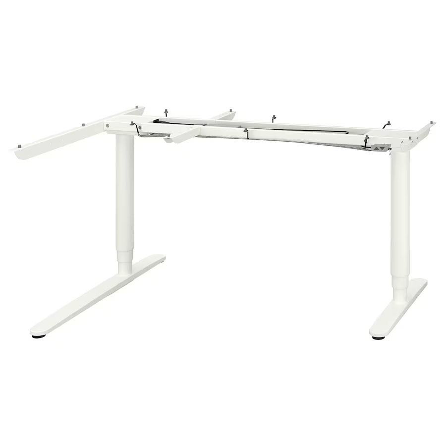 IKEA electric adjust Underframe sit/stand crnr table , white, Furniture ...