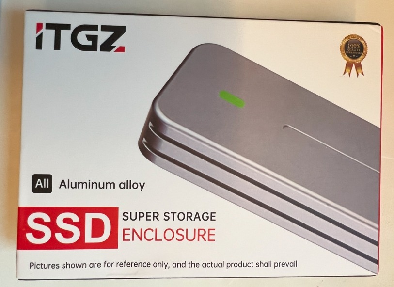 ITGZ M.2 NVME SSD enclosure with full aluminium body, Computers & Tech ...