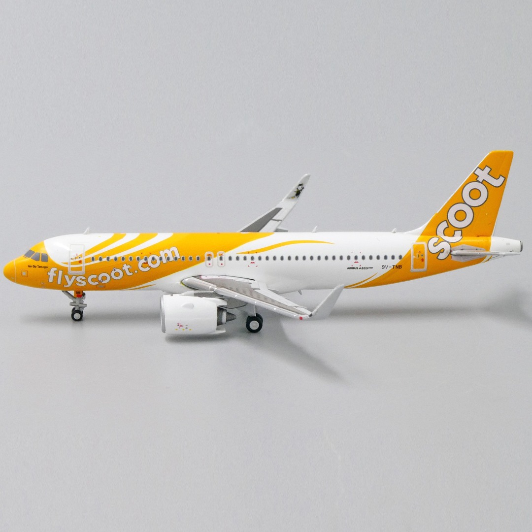 JC WINGS FLYSCOOT SINGAPORE SCOOT AIRBUS A320NEO 9V-TNB 1:400 DIE-CAST ...