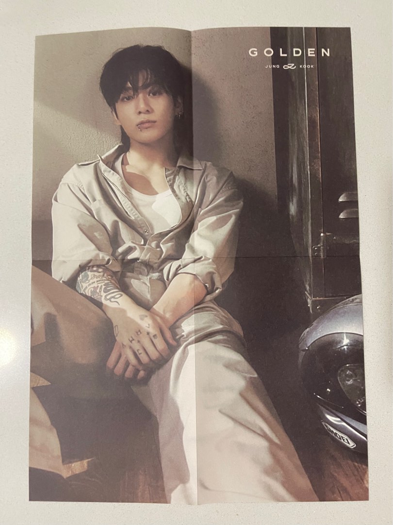 Jungkook Golden Album Poster - Solid version, Hobbies & Toys ...