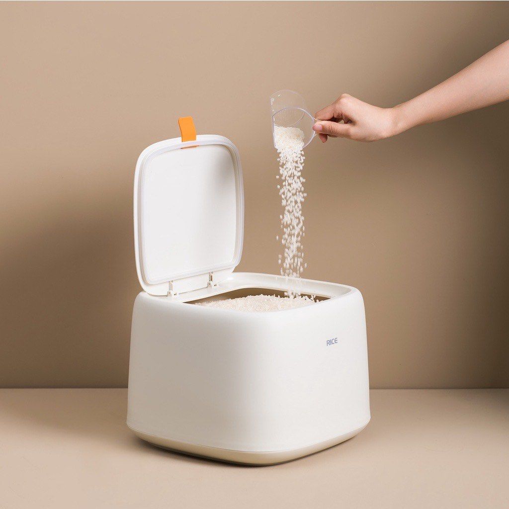 Korean Style Rice Storage Box 10KG Kitchen Container Rice Dispenser ...