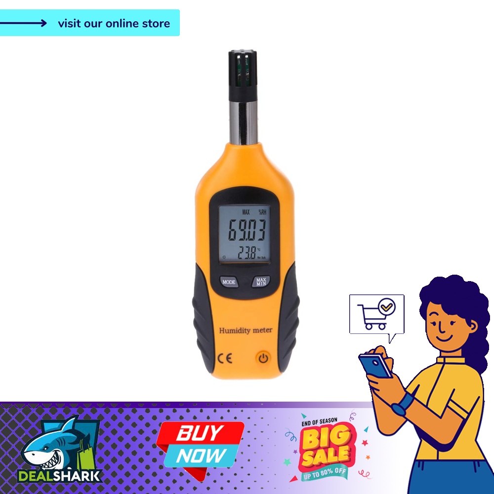Mengshen Humidity Meter Psychrometer Thermo Hygrometer Generic Digital ...