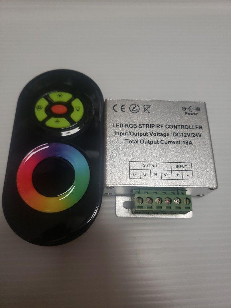 Led RGB strip RF controller LED 12V/24V 燈帶 遙控控制器, 傢俬＆家居, 燈飾及風扇, 燈飾 ...