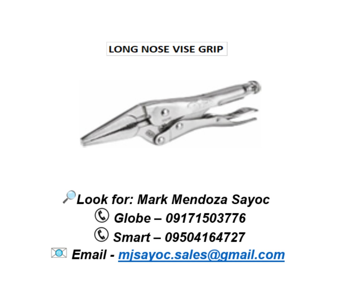 LONG NOSE VISE GRIP, Commercial & Industrial, Construction Tools ...