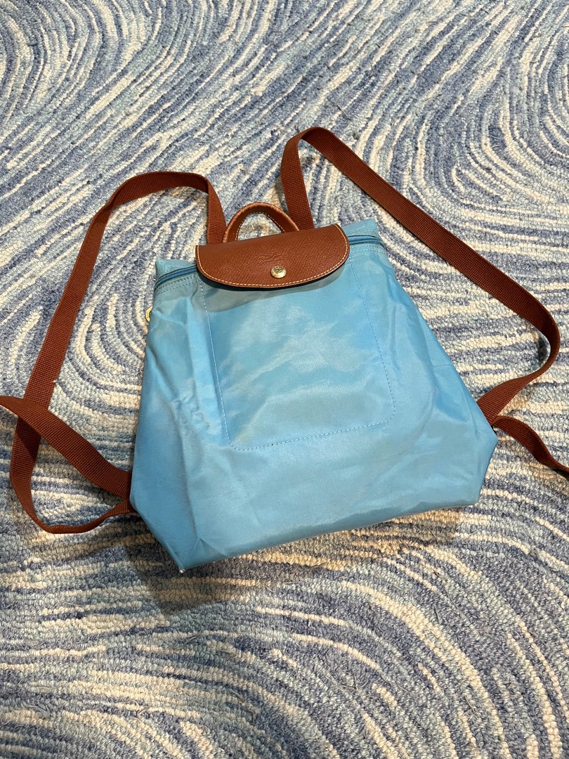 LONGCHAMP ORIGINAL BUTTON BACKPACK BABY BLUE backpack with etiketa ...