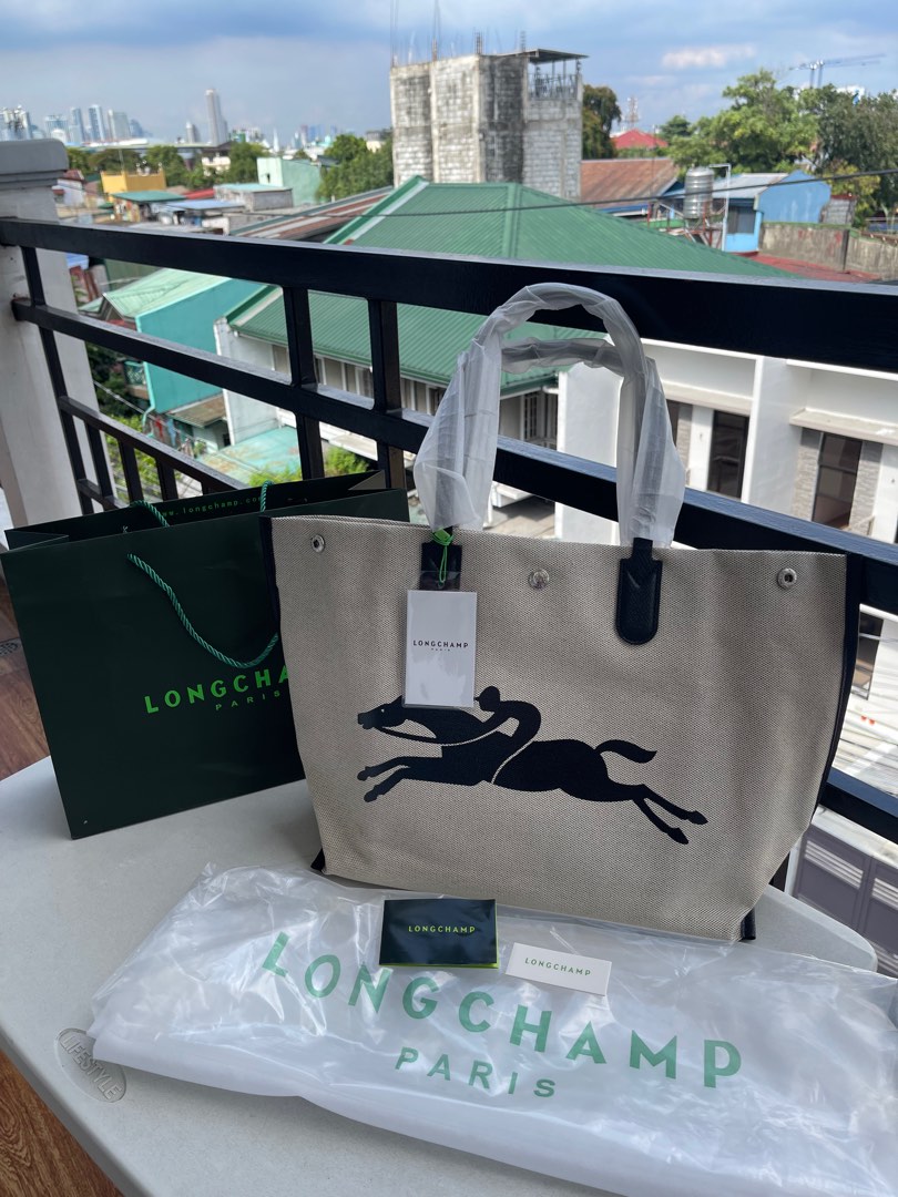LONGCHAMP ROSEAU L TOTE BAG Ecru Canvas Luxury Bags Wallets On longchamp-roseau-l-tote-bag-ecru-canvas-luxury-bags-wallets-on