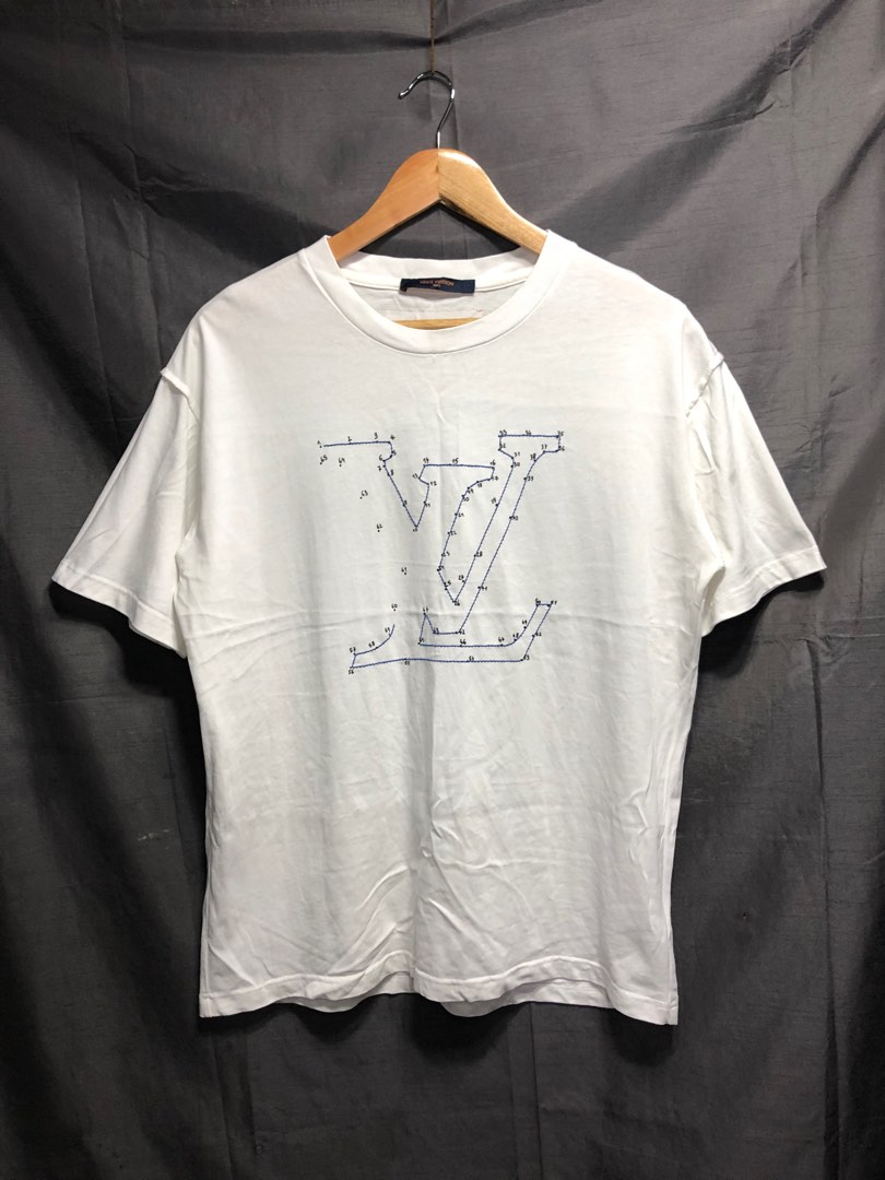 LOUIS VUITTON LV STITCH AND EMBROID TEE, Luxury, Apparel on Carousell