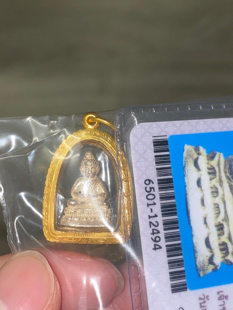 LP Kassem Phra Chaiwat SMK CERT - Victory Buddha (silver) Thai Amulet ...