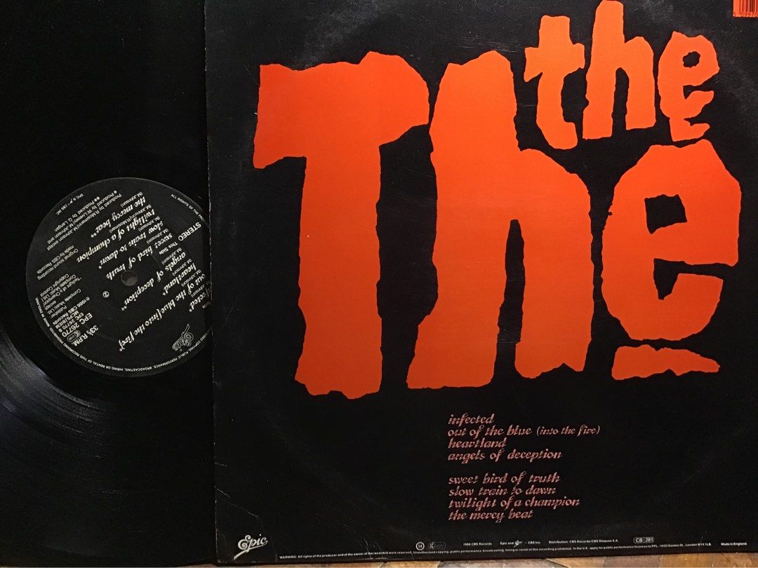 LP The The - Infected OOP VINYL RECORD Anubis Piring Hitam 80s Indie ...