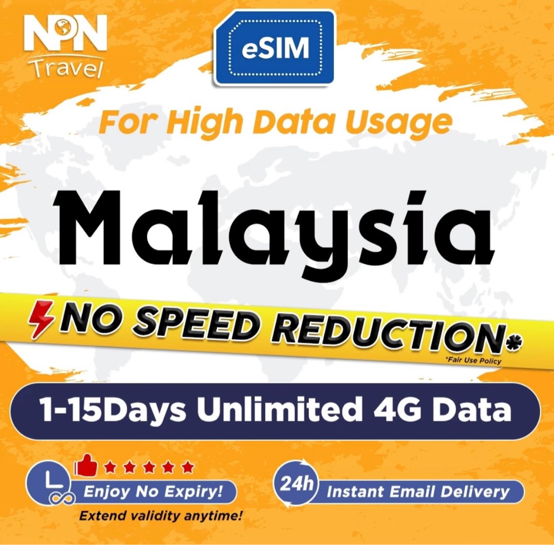 Malaysia 1-day eSIM 2GB Data @ 4G speed, Mobile Phones & Gadgets, Mobile & Gadget Accessories ...
