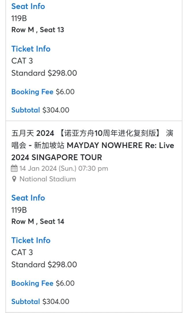 Mayday concert 2024, 14 Jan, Tickets & Vouchers, Event Tickets on Carousell