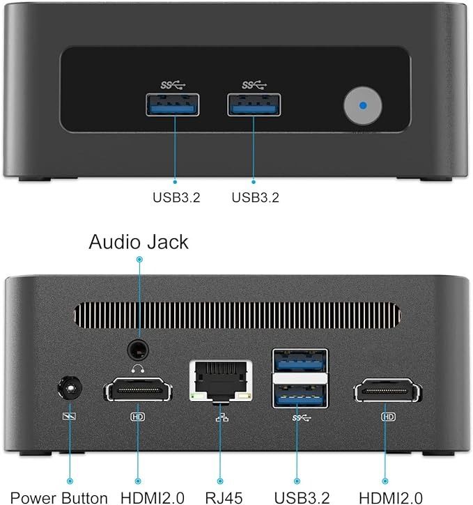 MOREFINE M9 Mini PC 12th Gen Intel Alderlake N100 3.7Ghz 16GB 256GB ...