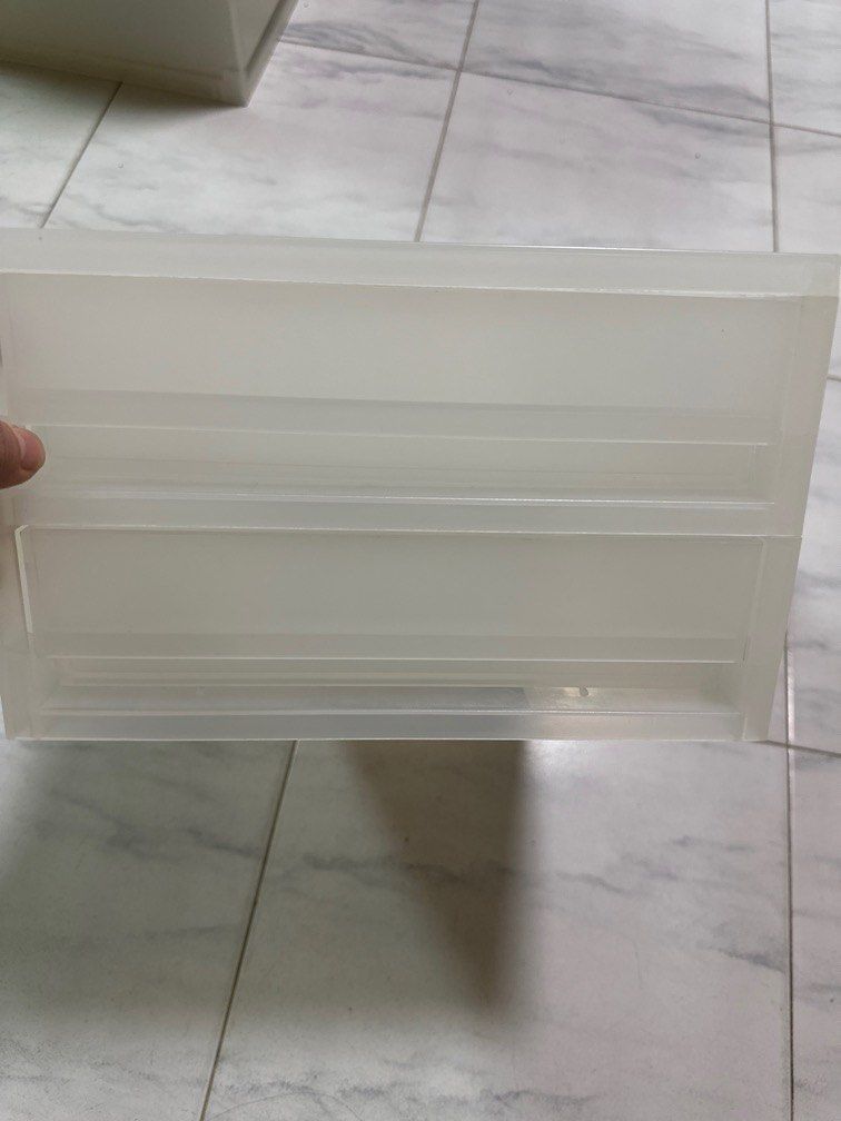 MUJI double layers plastic drawers, Furniture & Home Living, Home ...