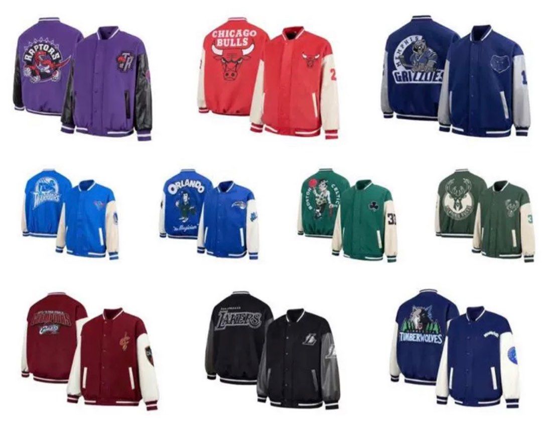 NBA varsity jacket collection, Men's Fashion, Tops & Sets, Tshirts ...
