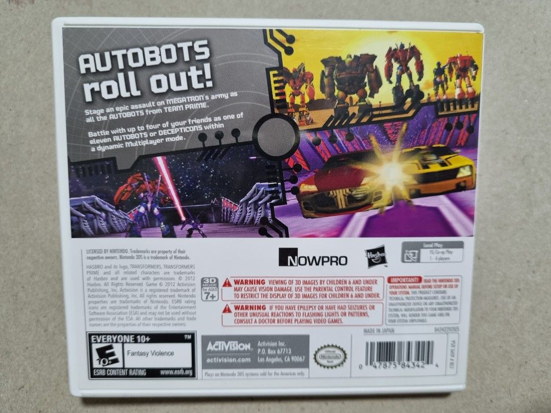 Nintendo 3ds game - Transformers, Video Gaming, Video Games, Nintendo ...