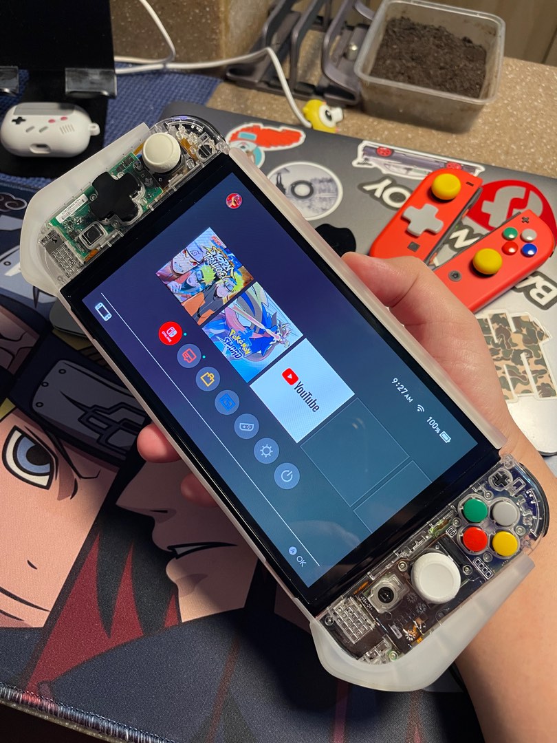 Nintendo Switch v2 Joycon “Transparent”, Video Gaming, Video Game ...