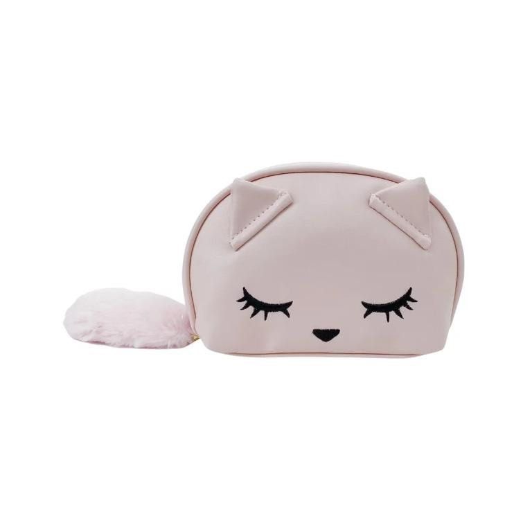 Osumashi Pooh-chan pink colour limited edition cute Japanese cat pouch ...