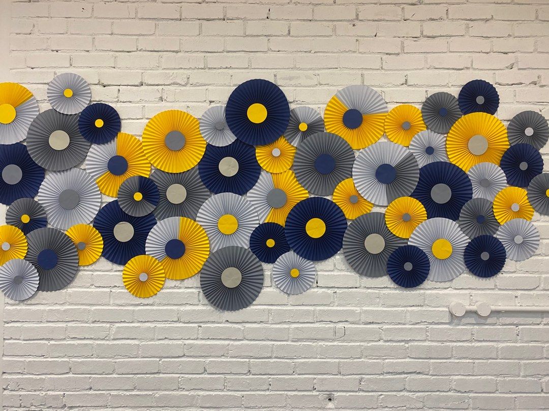 Paper fan wall decor, Furniture & Home Living, Home Decor, Other Home ...