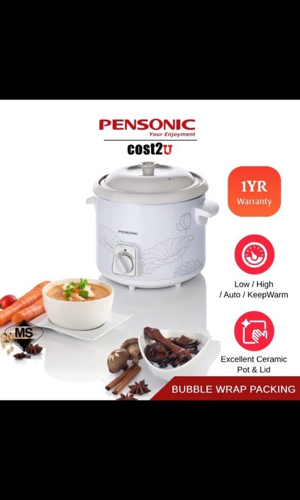 Pensonic Slow Cooker, TV & Home Appliances, Kitchen Appliances, Cookers ...