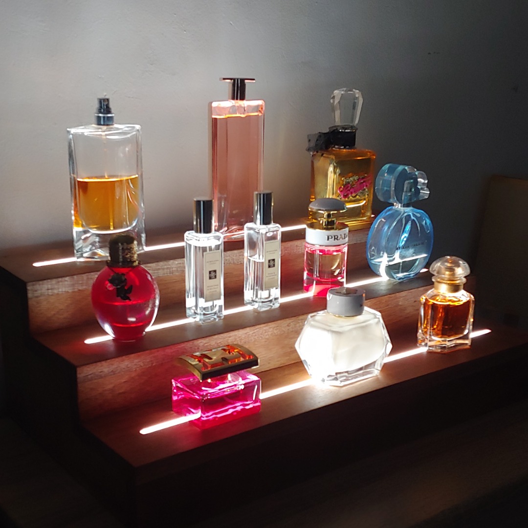 Perfume Display Stand with Integrated Lights (Made-to-Order), Beauty ...