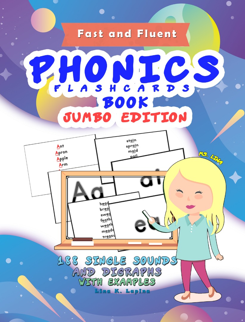 Phonics Flashcards Single Sounds and Digraphs Jumbo Edition Book, 興趣及遊戲 ...