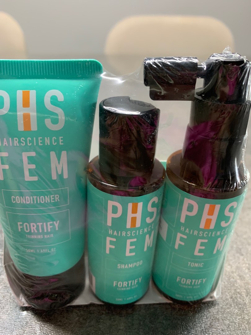 PHS hair science shampoo conditioner tonic bundle pack, Beauty ...