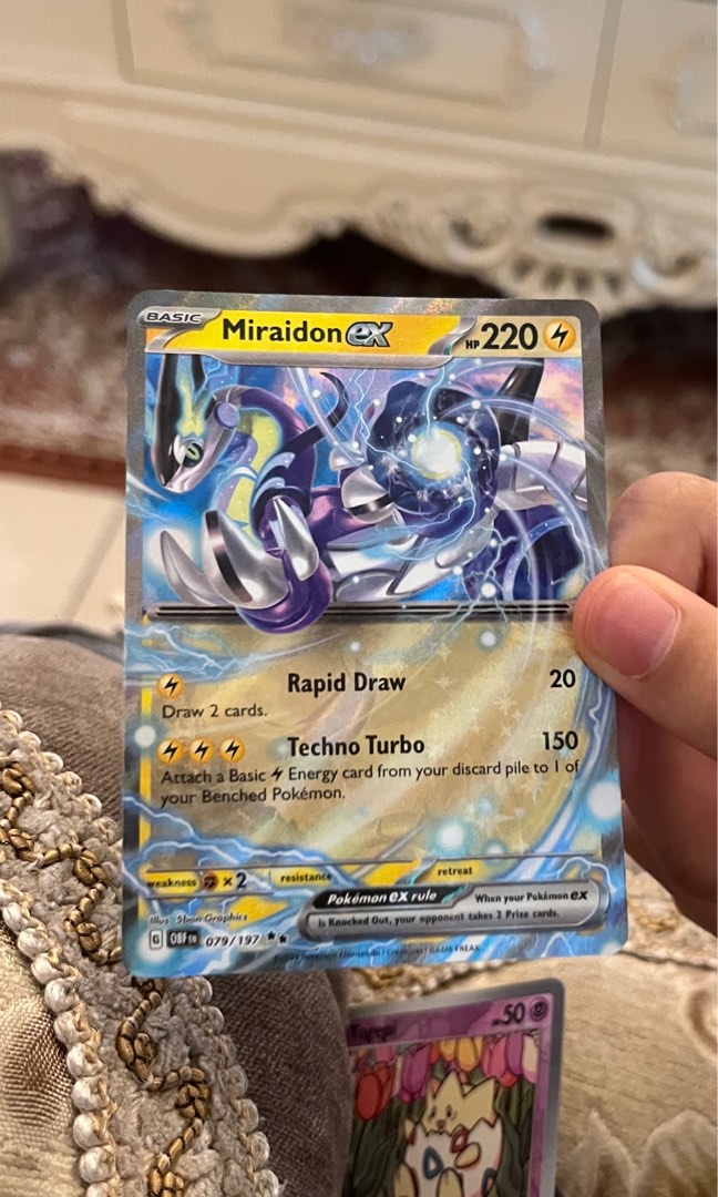 Pokemon Card Miraidon EX Obsidian Flames, Hobbies & Toys, Toys & Games ...