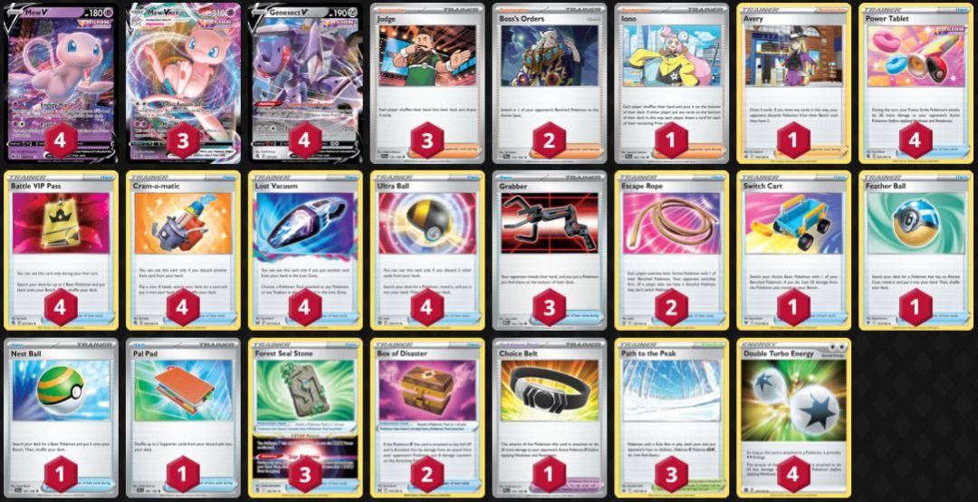 Pokemon TCG Mew VMAX Genesect V Deck with Grabber, Hobbies & Toys, Toys ...