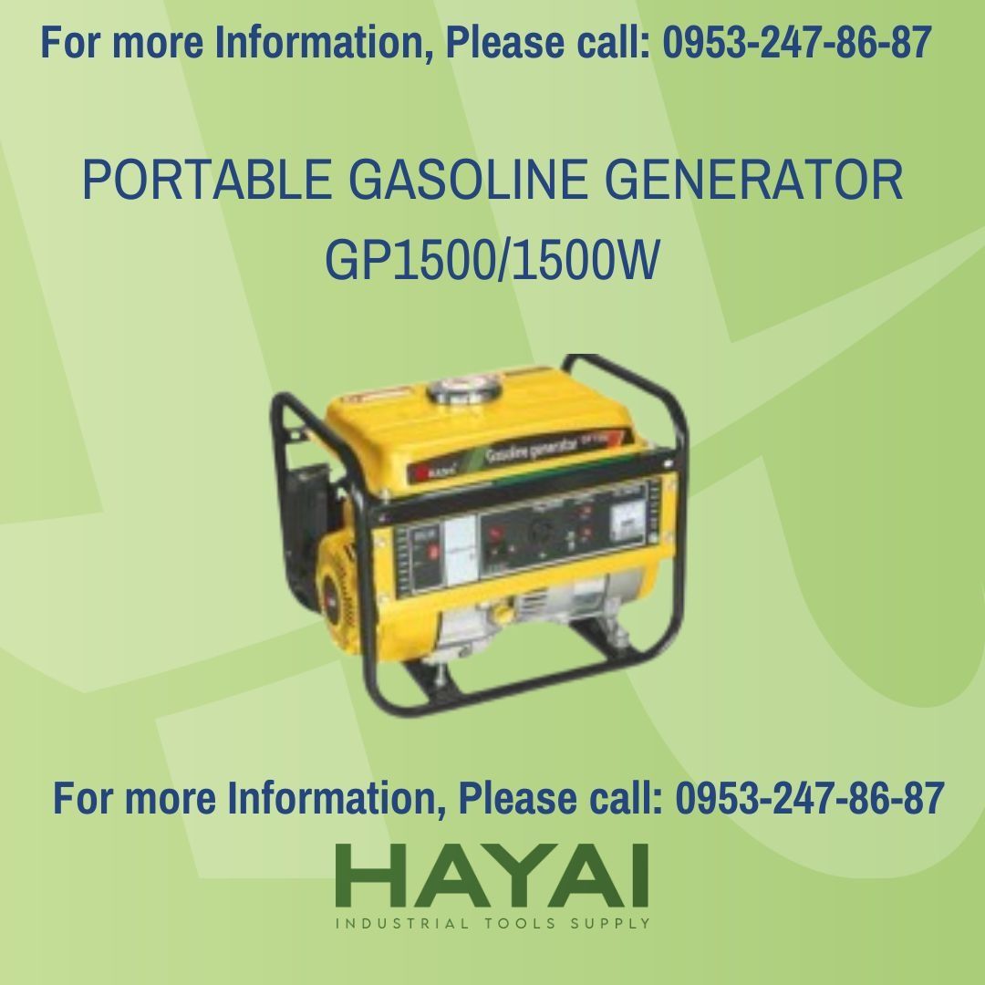 PORTABLE GASOLINE GENERATOR GP1500/1500W, Commercial & Industrial ...