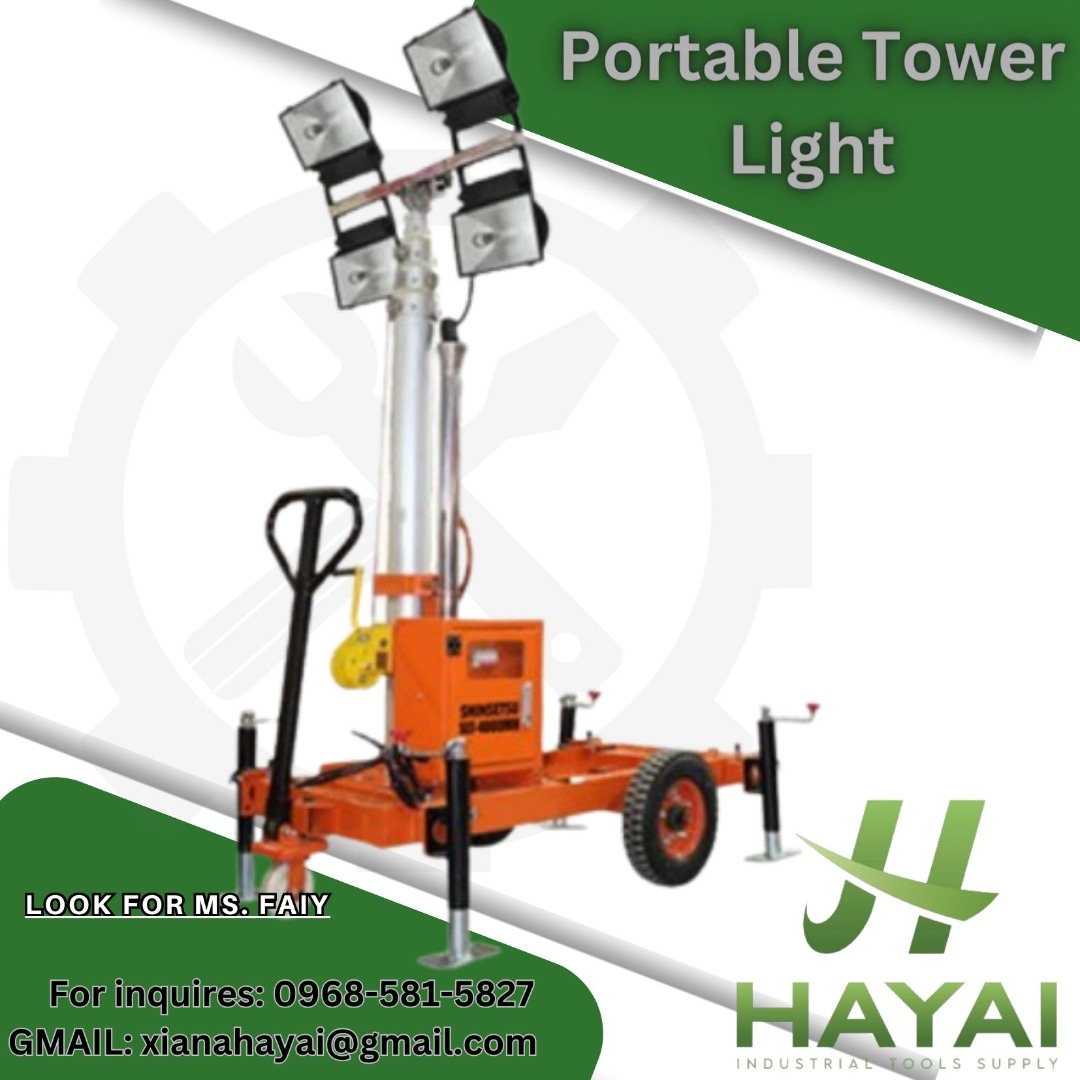 Portable Tower Light, Commercial & Industrial, Construction Tools ...
