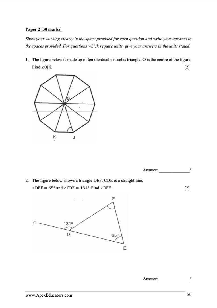 Primary 4/ Primary 5 Math ; P4/P5 Mathematics Topical Worksheets and ...