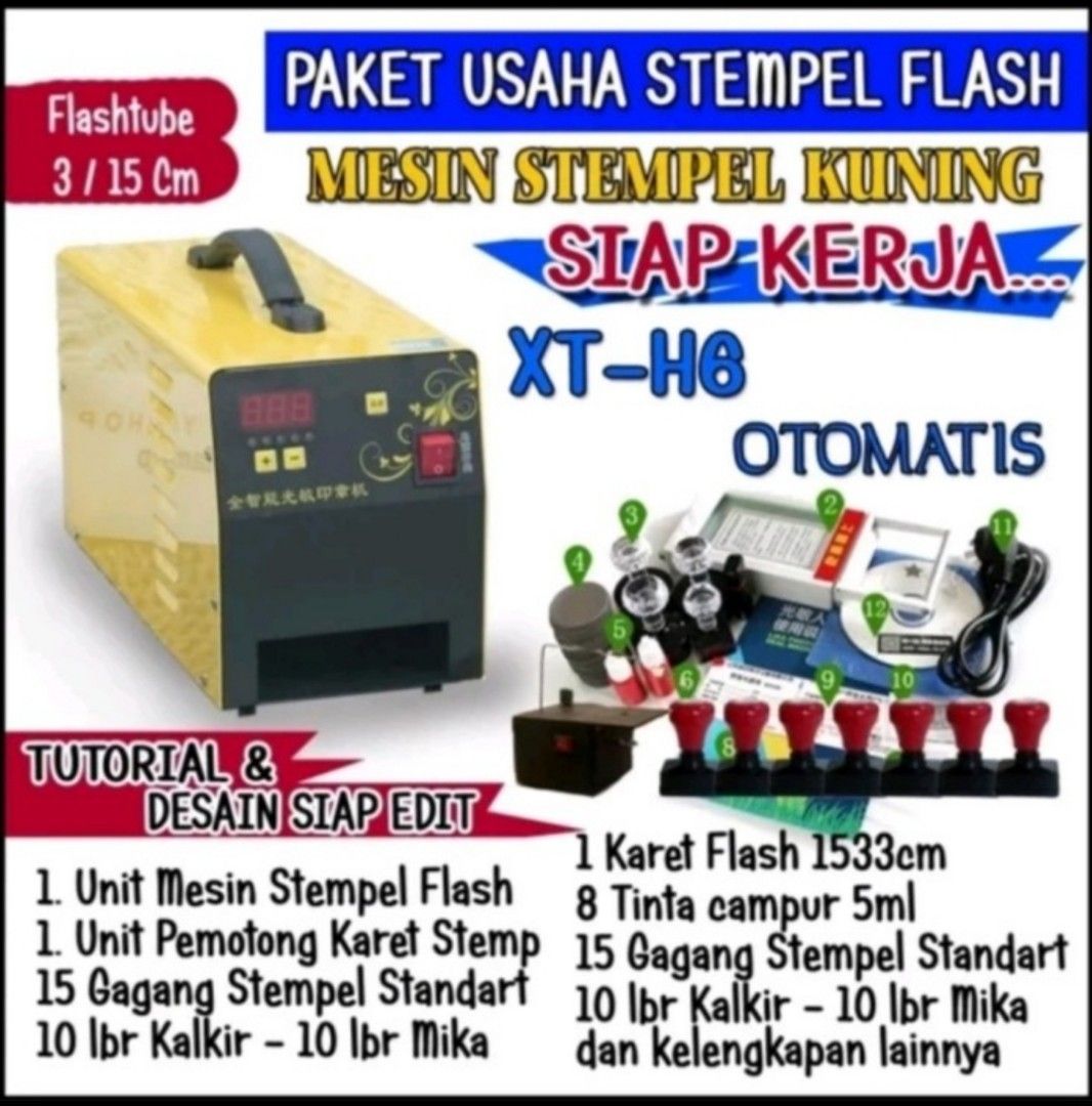 Promo paket Mesin usaha stempel flash mesin impor cepat balik modal, Serba Serbi, Others di ...
