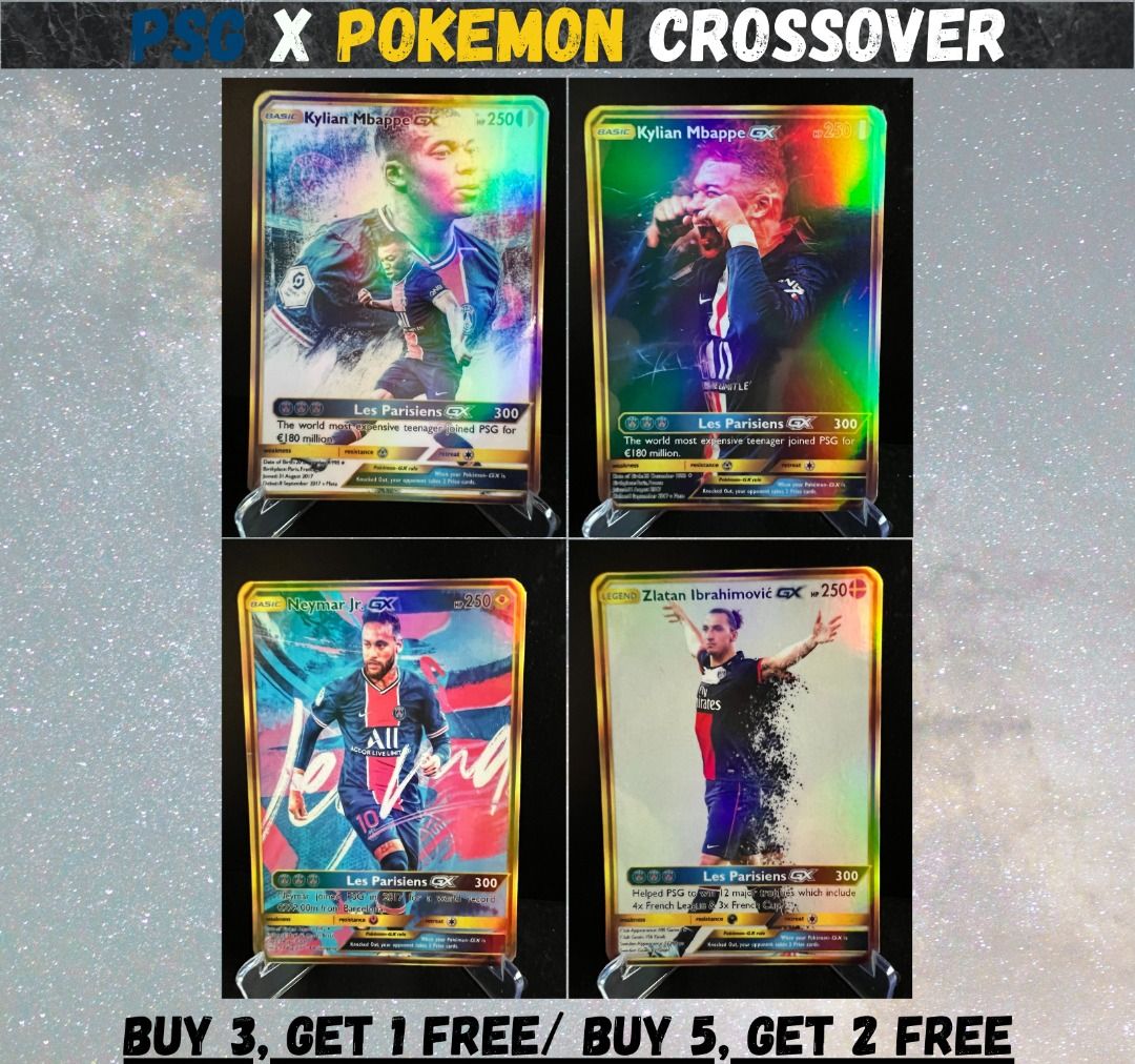 PSG Pokemon GX (Mbappe, Neymar, Ibrahimovic), Hobbies & Toys, Toys ...