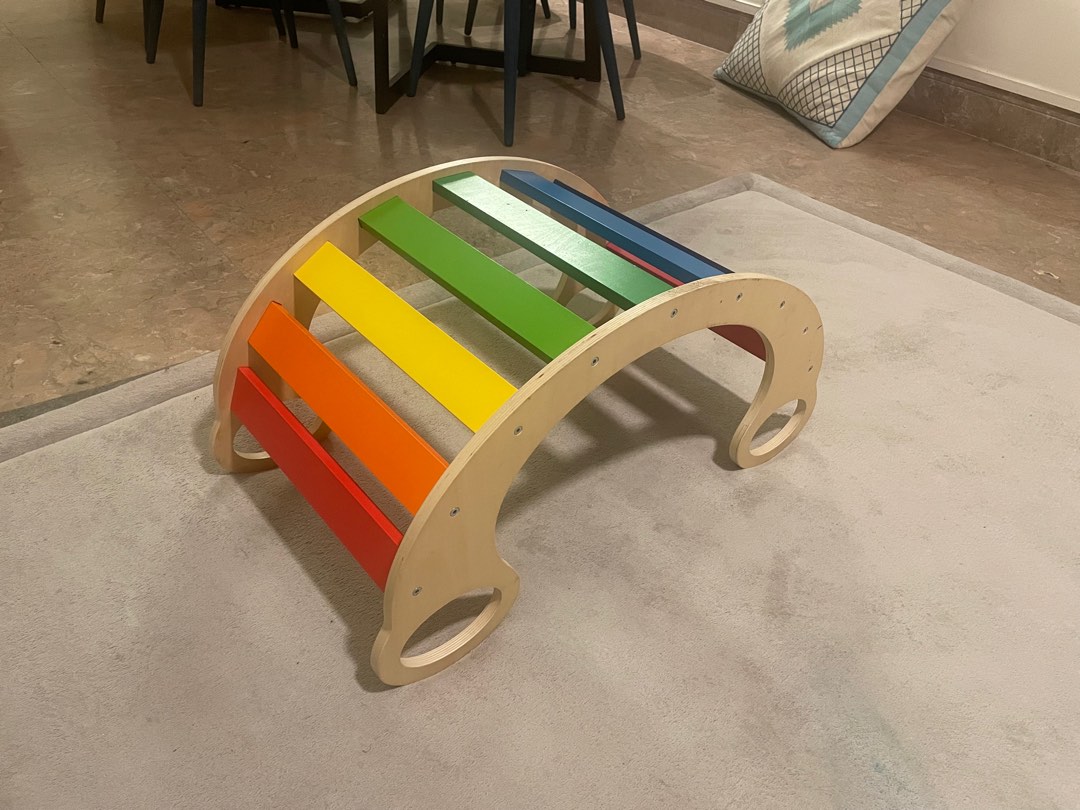 Rainbow rocker and climbing arch, Babies & Kids, Infant Playtime on ...