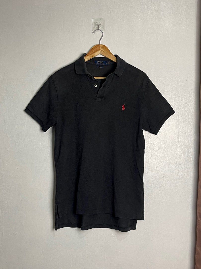 Ralph Lauren Black Polo Shirt, Men's Fashion, Tops & Sets, Tshirts & Polo Shirts on Carousell