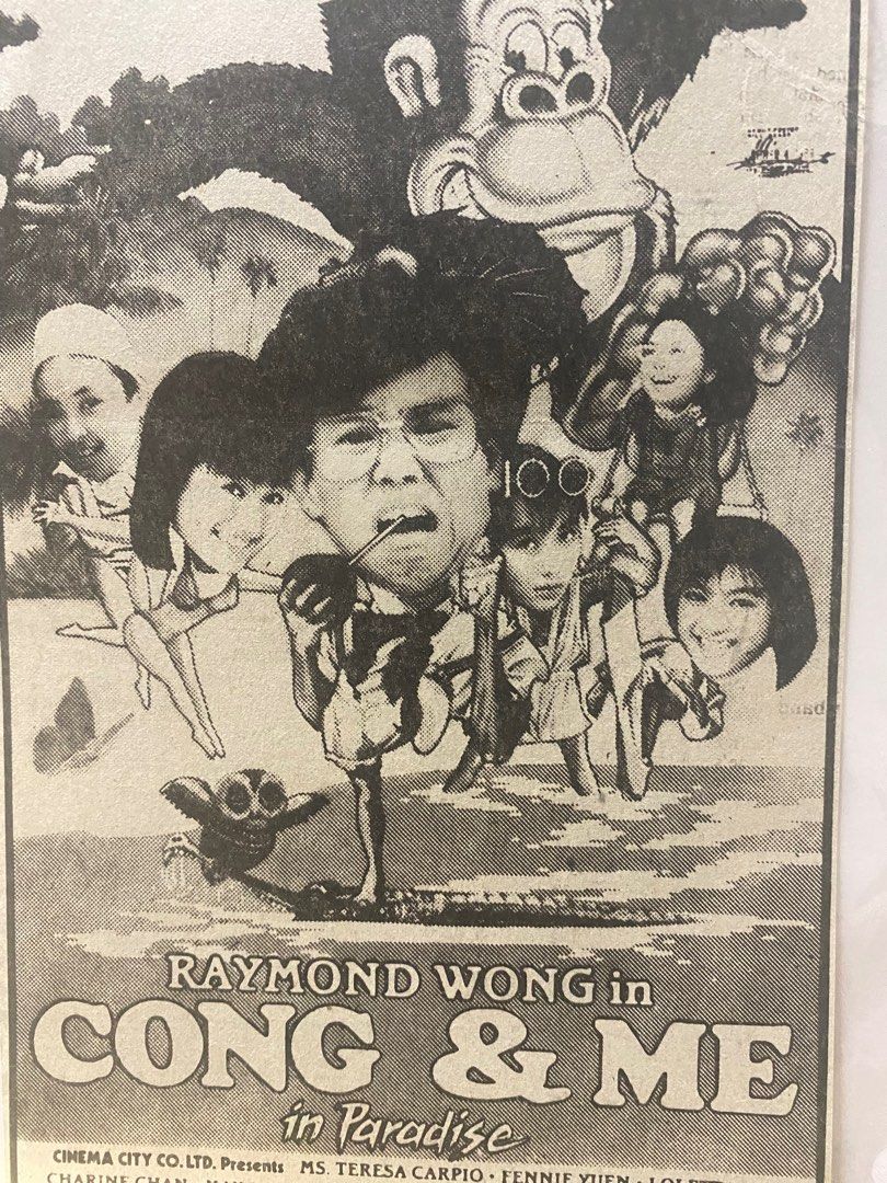 RAYMOND WONG IN CONG & me In Paradise - Tagalog Filipino Old Newspaper ...
